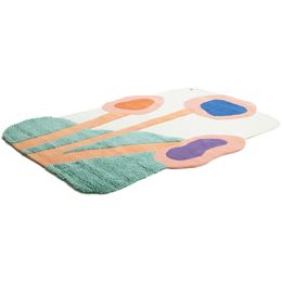 Tom Tailor HOME Designteppich &raquo;Bings Colorful Poppy&laquo; rechteckig 10 mm H&ouml;he Kurzflor, reine Wolle, modernes Design, abstrakte Blumen bunt Schurwolle B 
