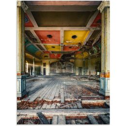 Artland Wandbild &raquo;Lost Place - Der letzte Tanz Tanzsaal&laquo; Geb&auml;ude 1 Stk. tlg. als Alubild, Poster in verschied. Gr&ouml;&szlig;en bunt B/H/T: 60cm x 80cm, Alu-Dibond-
