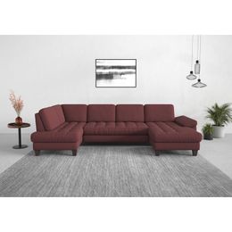 Sit & More sit&more Wohnlandschaft &raquo;Westham U-Form&laquo; wahlweise mit Schlaffunktion, Bettkasten, Sitztiefenverstellung lila 90% Polyester 10%Polyamid B/H/T: 338cm x