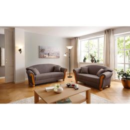 Home Affaire 2-Sitzer &raquo;Milano Vintage Breite 159cm, Federkern, bequem, Komfortsitzh&ouml;he 45cm&laquo; mit Federkern, Bezug in Lederoptik, incl. Zierkissen 