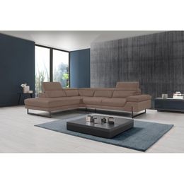 Egoitaliano Ecksofa &raquo;Queenie, extravagantes Sofa mit erstklassigem Sitzkomfort, L-Form&laquo; mit verstellbarer Armlehne und Kopfteilen f&uuml;r Wohlf&uuml;hlkomfort braun Luxus-