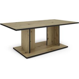 ByLiving Couchtisch &raquo;TOM&laquo; Eiche-Optik oder Wei&szlig;, Kante schwarz, Belastbarkeit 40 kg, B: 110 cm B/H/T: 110cm x 40cm x 60cm