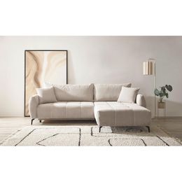 OTTO home Ecksofa &raquo;JINNIE Webstoff, L-Form, Polsterecke m. Schlaffunktion&laquo; Recamiere links/rechts montierbar, als Webstoff oder Chenille-Stoff B/H/T: 