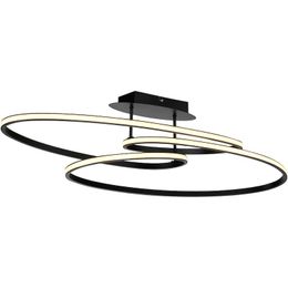 JUST LIGHT Deckenleuchte &raquo;LUMACA&laquo; LED-Board 1 Stk. Warmwei&szlig; LED schwarz 1, &Oslash; 0cm H: 22,5cm, 1 Stk.