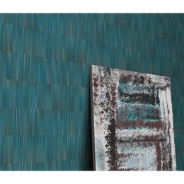 Erismann Vliestapete &raquo;Vliestapete Oxidized&laquo; gepr&auml;gt Phthalate frei blau Vlies B/L: 0,53m x 10,05m, Rollen: 1