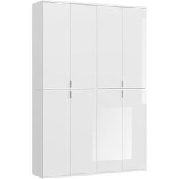 Home Affaire Garderoben-Set &raquo;Trondheim, Breite 122cm, best. aus 2 Schr&auml;nken, 8 T&uuml;ren, 18 F&auml;cher&laquo; Set, 2 Stk. tlg. wei&szlig; B/H/T: 122cmcm x 193cmcm x 