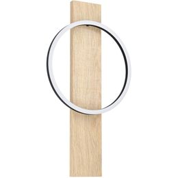 Eglo Wandleuchte &raquo;Boyal Wandlampe, FSC zerifiziert, Holz, Metall, Flurlampe, Lampe&laquo; LED-Modul 1 Stk. Warmwei&szlig; Wand-/Deckenleuchte - L30 x H56 x AL7,5 