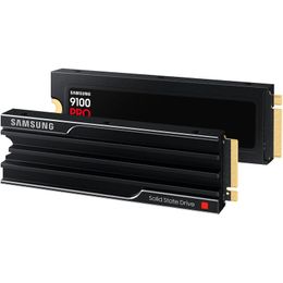 Samsung interne Gaming-SSD &raquo;9100 PRO Heatsink PCIe 5.0 NVMe M.2&laquo; 1 TB Anschluss PCI Express 5.0 schwarz SSD Speicherkapazit&auml;t: 1 TB