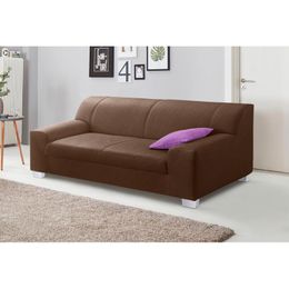 DOMO collection 3-Sitzer &raquo;Amando zeitlos und modern, komfortabel,&laquo; in vielen Bezugsvarianten, auch in Leder braun Microfaser PRIMABELLE (100% 