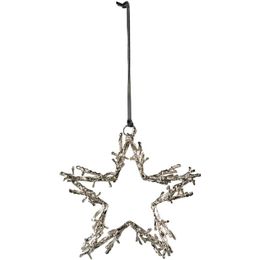 Creativ deco Dekostern &raquo;Weihnachtsstern, Weihnachtsdeko&laquo; aus Aluminium, H&auml;ngedekoration, &Oslash; ca. 30 cm silber Aluminium B/H/T: 30cm x 30cm x 0,5cm