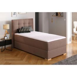 Home Affaire Boxbett &raquo;Olivet mit Bettkasten&laquo; in 4 Farben, 4 Breiten, 2 Matratzenarten, auch in &Uuml;berl&auml;nge 220 cm braun Struktur (100% Polyester), 