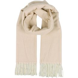 Capelli New York Damen Modeschal Strukturmuster, Fransenkante, w&auml;rmend beige Einheitsgr&ouml;&szlig;e