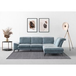 Sit & More sit&more Ecksofa &raquo;Cabana L-Form&laquo; Ottomane, wahlweise mit Sitztiefen-,Armlehnen- und Kopfteilfunktion blau 100% Polyester B/H/T: 303cm x 84cm x 244cm, 