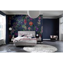 marburg Fototapete &raquo;Blossom&laquo; matt glatt Blumen moderne Tapete f&uuml;r Wohnzimmer Schlafzimmer K&uuml;che blau Vlies B/L: 2,65m x 3,4m, Rollen: 1