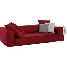 W.Schillig Sofakissen &raquo;around-the-block&laquo; Dekokissen mit Steppung rot Longlife Xtra-Leder Z59: Glattleder mit modischer Pr&auml;gung. Hautst&auml;rke 0, 9 - 1, 1