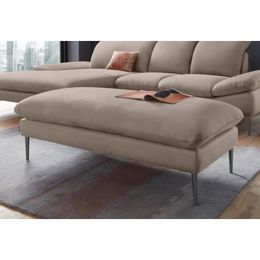 W.Schillig Hocker &raquo;enjoy&MORE&laquo; F&uuml;&szlig;e schwarz pulverbeschichtet, Breite 151 cm braun Chenille-Flachgewebe R66 (85% Polyester, 15% Nylon);Longlife Xtra-