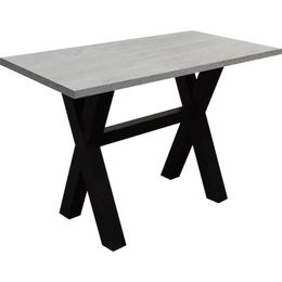 M&auml;usbacher Bartisch Gestell in X-Form (Breite 120, 140 oder 160 cm) schwarz B/H/T: 140cm x 105cm x 70cm, 140cm