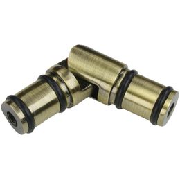 Liedeco Gardinenbefestigungen Ersatzteile &raquo;Gelenkverbinder, Eckverbinder "Esperanca" f&uuml;r 16 mm Stangen&laquo; Verbinder, Eckverbindung schwarz Metall B/H/L: 3,5cm, 
