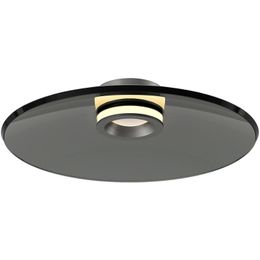 Neuhaus PURE LED Deckenleuchte &raquo;PURE Moon&laquo; LED-Board 1 Stk. Warmwei&szlig; Dimmf&auml;hig &uuml;ber separaten Tronicdimmer, Glas Rauchfarben 1, &Oslash; 50cm H: 11,2cm, 1 