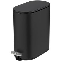 Wenko Kosmetikeimer &raquo;Collungo&laquo; 1 Beh&auml;lter mit Easy-Close-Mechanik f&uuml;rs Bad, Inneneimer: 5 L Metall B/H/T: 14cm x 28,5cm x 29,5cm, 5 l