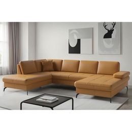 Sit & More sit&more Wohnlandschaft &raquo;Morris Jubi, Breite 300 cm&laquo; mit Armteilfunktion, optional mit Schlaffunktion B/H/T: 300cm x 83cm x 202cm, NaturLEDER Stoff, 