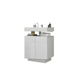 Welltime Waschbeckenunterschrank &raquo;Vela,Breite 60cm, 2 T&uuml;ren, 2 F&auml;cher, mit Siphonausschnitt, lackiert&laquo; 1 Stk. tlg. Waschbeckenunterschrank,Waschtisch,