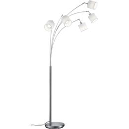 REALITY LEUCHTEN Stehlampe &raquo;Tommy, Bogenleuchte 5-flammig, exkl 5x E14 max 28W, mit Fussschalter&laquo; E14 1 Stk. warmwei&szlig; - kaltwei&szlig; Stehlampe Wohnzimmer 