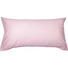 Janine Kissenbezug &raquo;Colors Mako Satin&laquo; mit Rei&szlig;verschluss, uni Kissenh&uuml;lle, feinf&auml;dig, 100% Baumwolle rosa Mako-Satin, Mako-Satin B/L: 80cm x 40cm, 2 Stk., 
