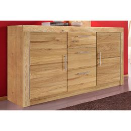 VOGL M&ouml;belfabrik Sideboard &raquo;Toronto&laquo; Breite 140 cm, teilmassiv, Metallgriff, Made in Germany braun B/H/T: 140cm x 81,6cm x 42cm, 3 Stk., 2 Stk.
