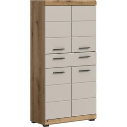 Welltime Midischrank &raquo;SIENA, Breite 74cm, 4 T&uuml;ren, 1 Schubkasten, 4 F&auml;cher, MDF-Front&laquo; TOPSELLER!, in verschiedenen Farben erh&auml;ltlich, Badm&ouml;bel, 