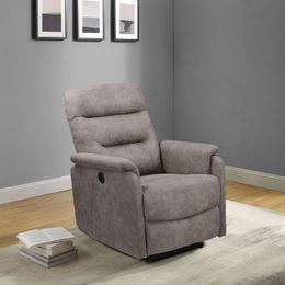 Home Affaire Relaxsessel &raquo;Coullon, TV-Sessel mit Schlaffunktion,&laquo; Relaxfunktion mit USB Anschluss grau 100% Polyester Luxus-Microfaser Vintage, B/H/T: