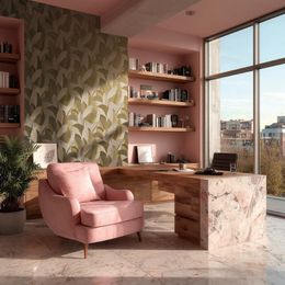 Livingwalls living walls Vliestapete &raquo;Vibes & Styles Isabelle &ndash; Golden Canopy Vliestapete&laquo; gl&auml;nzend leicht strukturiert Gro&szlig;fl&auml;chiges Blattdesign mit feiner 