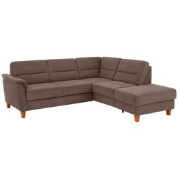 Home Affaire Ecksofa &raquo;Palmera L-Form, B: 236 cm&laquo; optional Schlaffunktion & Bettkasten, Federkern braun 100% Polyester;Struktur (100% Polyester);Luxus-