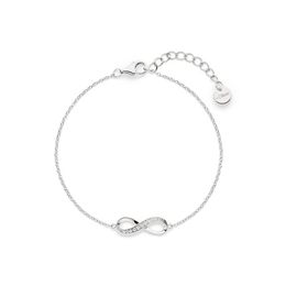 s.Oliver Damen s.Oliver Armband &raquo;Infinity, Unendlichkeitsschleife&laquo; mit Zirkonia (synth.) 20cm, Silber 925 (Sterlingsilber)