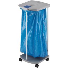 Hailo M&uuml;llsackst&auml;nder &raquo;ProfiLine MSS XXXL&laquo; 120 Liter, grau, M&uuml;llsackhalterung mit Rollen grau Kunststoff B/H/T: 43cm x 97cm x 45cm, 120 l