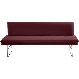 K+w Komfort & Wohnen K+W Komfort & Wohnen Polsterbank 1 Stk. tlg. Spitzkissenoptik, Sitzsteppung, hoher Sitzkomfort, in 2 Gr&ouml;&szlig;en w&auml;hlbar rot B/H/T: 195cm x 87cm x 65cm, 