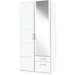 Priess Kleiderschrank &raquo;Bilbao&laquo; T&uuml;ranschlag links oder rechts wei&szlig; Holzwerkstoff B/H/T: 94cm x 193cm x 54cm, Schubladen: 2 Stk. T&uuml;ren: 2 Stk. mit 