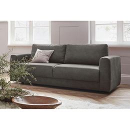 OTTO home 2-Sitzer &raquo;Hobro&laquo; in 3 Bezugsqualit&auml;ten in vielen Farben grau Luxus-Microfaser Lederoptik (100% Polyester);Struktur grob (100% Polyester);