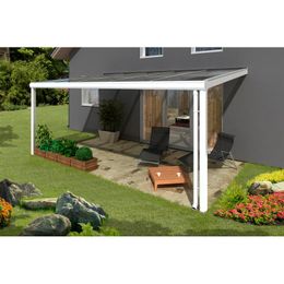 Skan Holz Terrassendach &raquo;Modena&laquo; 541 cm Breite, verschiedene Tiefe wei&szlig; Aluminium B/H/T: 541cm x 252cm x 257cm, pulverbeschichtet