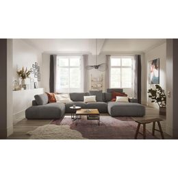 Musterring Wohnlandschaft &raquo;Lucia bequem und viel Platz, U-Form&laquo; Verschiedene Farben, Cord-Bezug, Gesamtbreite 434 cm grau B/H/T: 434cm x 81cm x 204cm, Cord, 