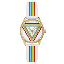 Guess Damen Quarzuhr &raquo;JOY&laquo; Armbanduhr, Damenuhr, Silikonarmband, analog Einheitsgr&ouml;&szlig;e