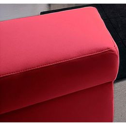 DOMO collection Hocker &raquo;Alisson zeitlos und bequem, B/T 59/59cn&laquo; rot Microfaser aus 100% Polyester;Softlux , das pflegeleichte Kunstleder aus 80% PVC,