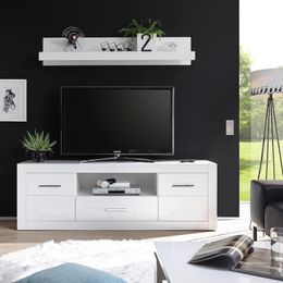 Home Affaire Lowboard &raquo;Bianco, TV-Unterteil, moderne Kommode, TV-Schrank in Wei&szlig; Hochglanz&laquo; zeitlos, ausreichend Stauraum, vielseitig einsetzbar, 180 
