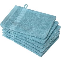 Dyckhoff Waschhandschuh &raquo;Planet&laquo; 450 g/m&sup2;, aus reiner Baumwolle, trocknergeeignet gr&uuml;n Walkfrottier B/L: 16cm x 21cm