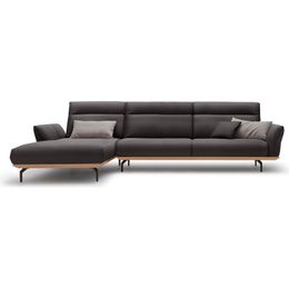 Creation BY ROLF BENZ Ecksofa &raquo;CR.460, Design-Sofa der Extraklasse, verstellbare R&uuml;ckenlehne, L-Form&laquo; Sockel in Eiche, Winkelf&uuml;&szlig;e in Umbragrau, Breite