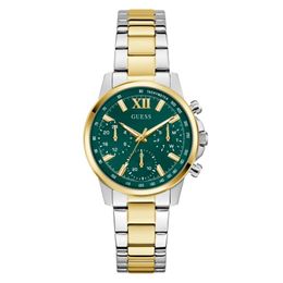 Guess Damen Multifunktionsuhr &raquo;BAILEY&laquo; Quarzuhr, Armbanduhr, Damenuhr, Edelstahlarmband, Datum gold Einheitsgr&ouml;&szlig;e