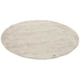 Tom Tailor HOME Teppich &raquo;Groove&laquo; rund 15 mm H&ouml;he modernes Design, edles Farbspiel, ideal im Wohnzimmer & Schlafzimmer beige Viskose, Wolle &Oslash; 140cm 1 