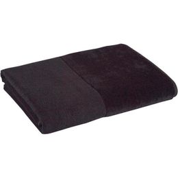 M&ouml;ve Duschtuch &raquo;M&Ouml;VE Bamboo Luxe&laquo; mit seidig gl&auml;nzenden Bord&uuml;ren schwarz Frottier, Obermaterial: 60% Baumwolle, 40% Viskose B/L: 80cmx150cm, 1 Stk., 