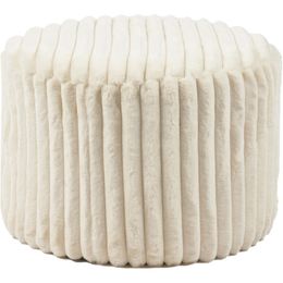 Salesfever Polsterhocker &raquo;Komfortabler Polsterhocker&laquo; Bezugstoff Oeko-Tex zertifiziert und PFC-frei beige Kunstfell-Strick (100% Polyester) B/H/T: 
