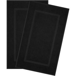 HAMMETEX Badematte &raquo;Hotelmatte, Duschvorleger&laquo; H&ouml;he 5 mm rutschhemmend beschichtet beidseitig nutzbar 2-teiliges Set, einfarbig, 100% Baumwolle 